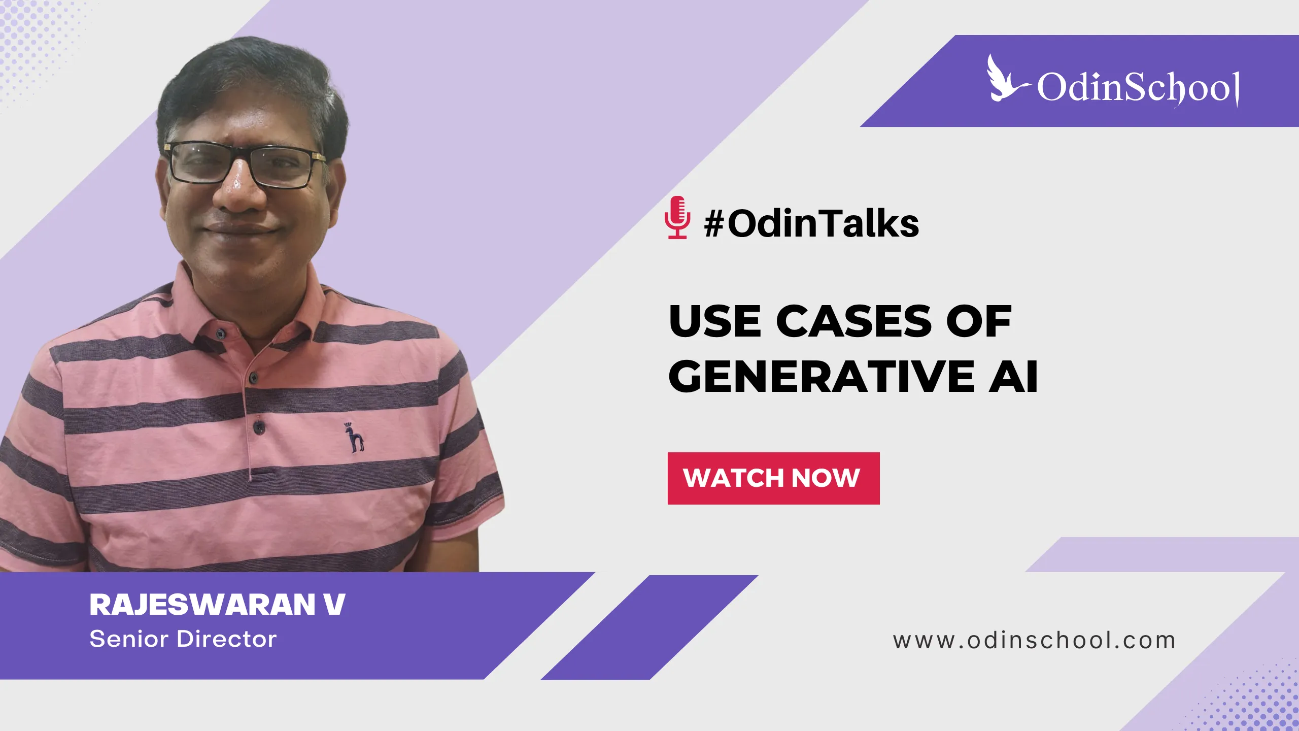 Rajeswaran V | Use Cases of Generative AI | Odinschool